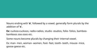 NOUNS Classification Of Nouns Gender Pptx
