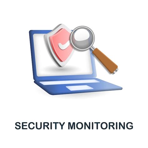 Premium Vector Security Monitoring Icon D Illustration From Security