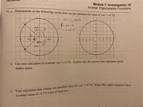 Solved Module 7 Investigation 10 Inverse Trigonometric