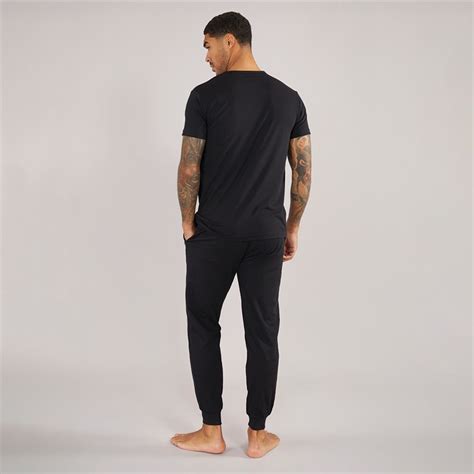 Buy Lyle And Scott Vintage Mens Cash T Shirt And Jersey Pants Set Black