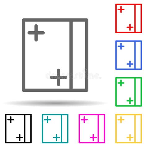 Window Multi Color Style Icon Simple Thin Line Outline Of Web Icons For Ui And Ux Website Or