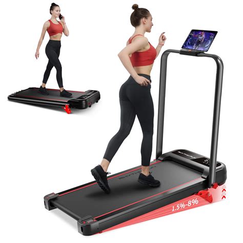 Rhythm Fun Incline Foldable Treadmill Walking Pad With Handle Bar 3