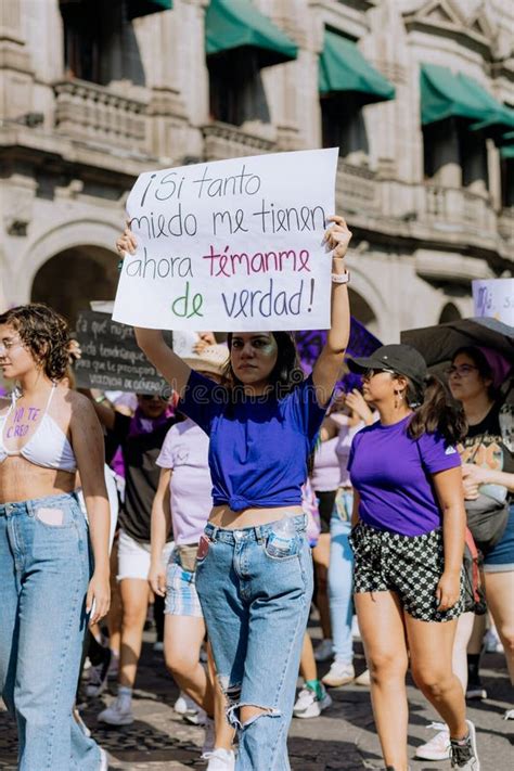 Feminist March Against Gender Violence March 8 Editorial Stock Image
