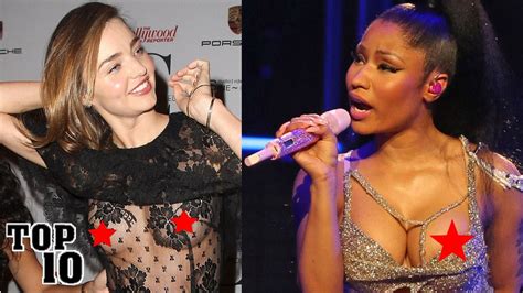 Top 10 Shocking Celebrity Wardrobe Malfunction Part 3 Youtube