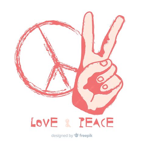 Peace And Love Sign Pink