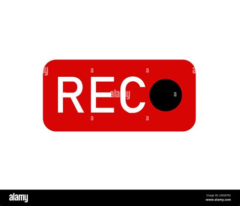 Recording Button Vector Illustration Red Rec Button Stock Vector Image Art Alamy