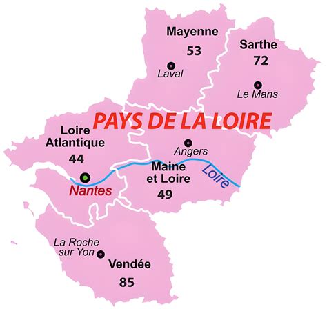 Liste Des 5 Départements De La Région Pays De La Loire Zzcrlt