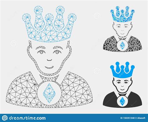 Ethereum Lord Vector Mesh Carcass Model And Triangle Mosaic Icon Stock Vector Illustration Of