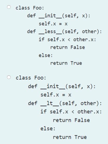 Solved Which Of The Following Python Code Will Print True