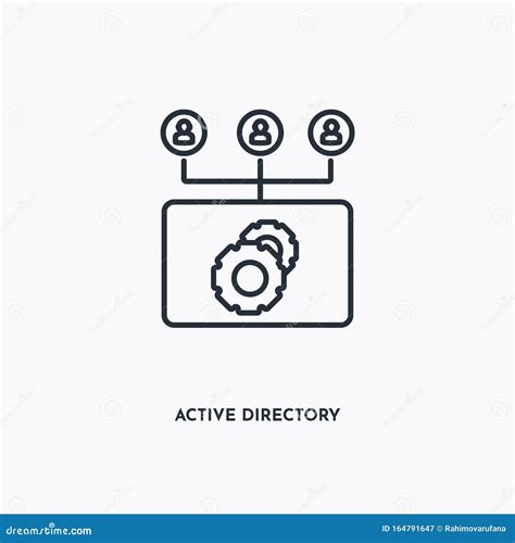 Active Directory Outline Icon Simple Linear Element Illustration Isolated Line Active