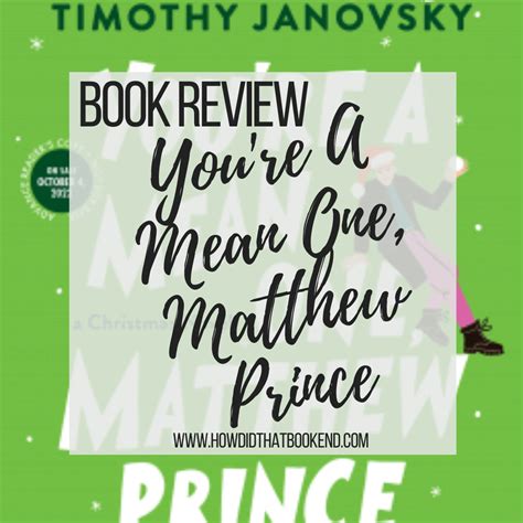 Timothy Janovsky Youre A Mean One Matthew Prince Bookends