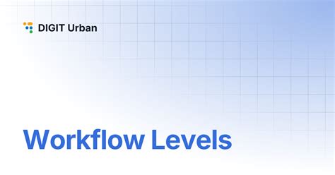 Workflow Levels Digit Urban