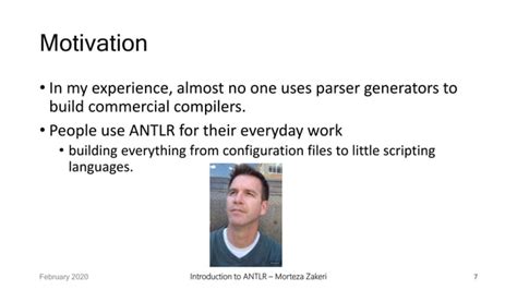 Antlr Part1 Introduction Pptx Programming Languages Computing