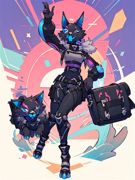 Pack Leader Highwire Fortnitewhole Body Wide Shot Fluffy Seaart Ai