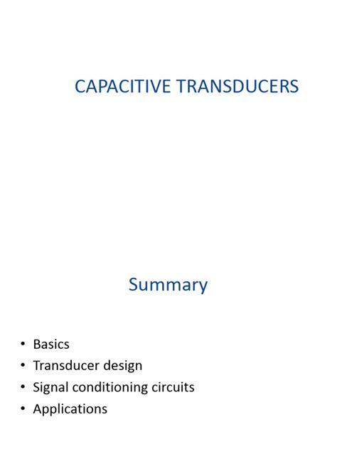 Capacitive Transducers Pdf Capacitor Capacitance
