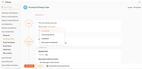 Workflow Rules For Tasks Online Help Zoho Projects