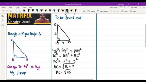 Trigonometry Pythogaras Theorem Lecture 1 Youtube