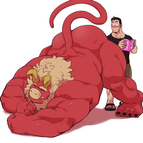 Rule 34 1monster 2boys Anthro Ass Closed Eyes Demon Duo Fur Gardie