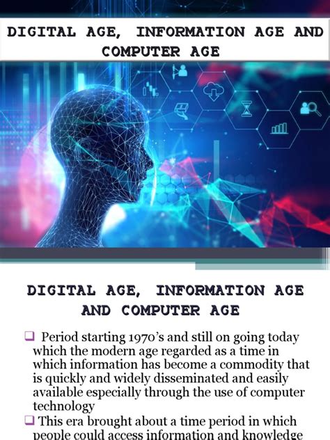 Digital Age Information Age And Computer Age Explained Pdf Information Age Mass Media