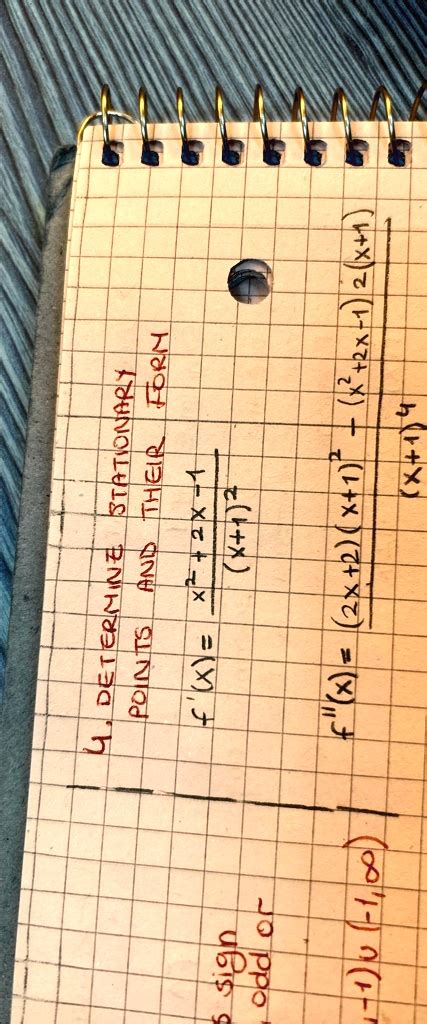 Determine Stationary Points And Their Form 5 Sign Odd Or Fx X2 2x 1 X
