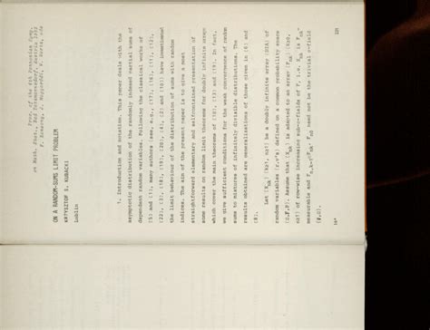 Pdf On A Random Sums Limit Problem