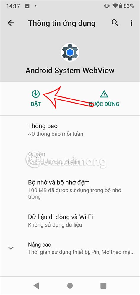 How To Enable Android System Webview