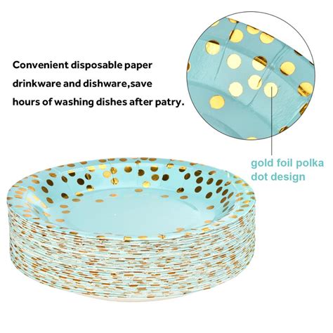 60pcs Disposable Paper Plate Party Dishes Plates W Vicedeal