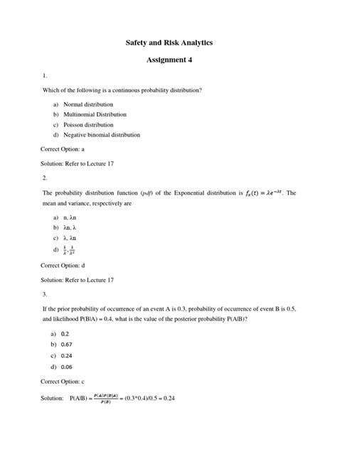 Assignment 4sara Pdf Probability Statistics