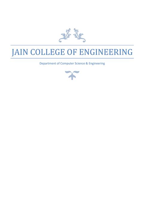 Bcs303 Vtu Os Notes Module 1 Jain College Of Engineering Department