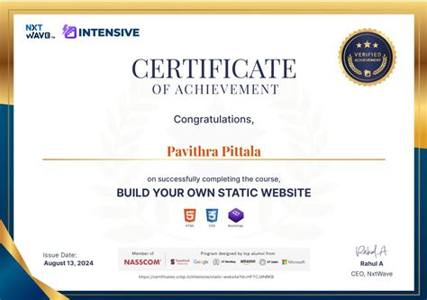 Html Css Bootstrap Nxtwave Pavithra Pittala