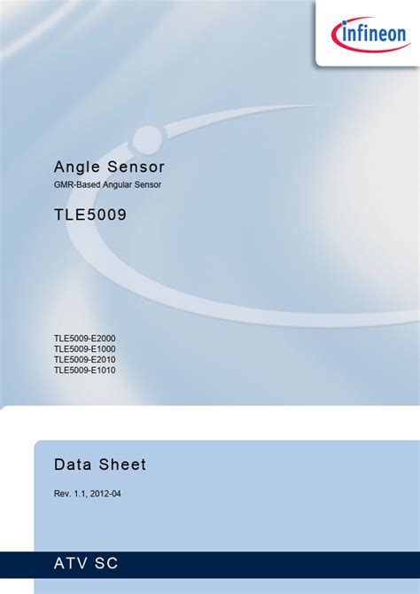 Tle5009 Datasheet Gmr Based Angular Sensor Infineon