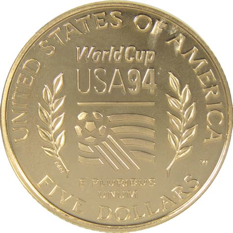 1994 W World Cup Tournament Commemorative Gold Proof 5 Coin