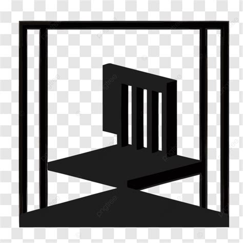 뒤에 흰색 프레임이 있는 검은색 나무 의자 벡터 흰색 배경에 있는 단순한 검은색 장애물 아이콘 그림자 없음 작은 프레임 중앙 Png 일러스트 및 벡터 에 대한 무료