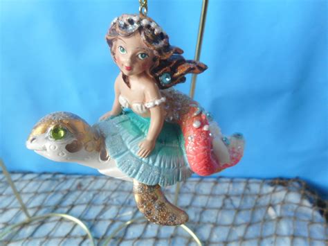 Mermaid Ornament Coastal Beach Ornament Coastal Christmas Home Decor Etsy