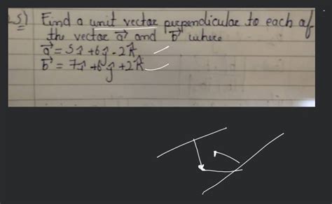 25 Find A Unit Vector Perpendicular To Each Of The Vector A And B Where