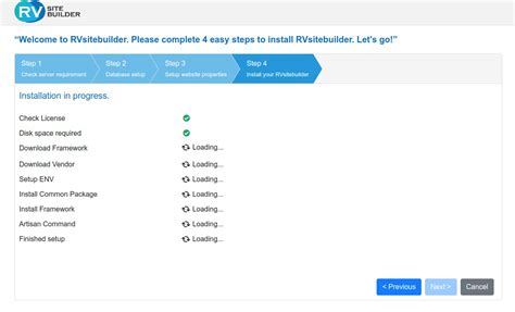 starting create a website with rvsitebuilder 7 for other control panel