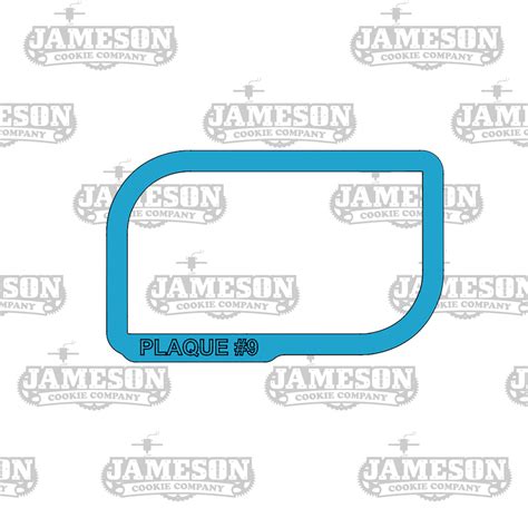 Plaque 9 Cookie Cutter Rectangle With Two Rounded Corners Jameson Cookie Company