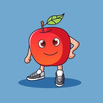 Apple Man Cartoony Vector Illustration Premium Vector