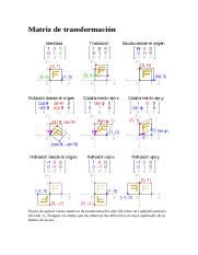 Matriz De Transformacióndocx Matriz De Transformación Efecto De