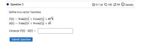 solved define two vector functions