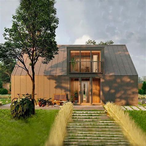 2 სართულიანი სახლის პროექტი „ბარნჰაუსი“ 120 ბარული