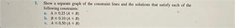 solved show a separate graph of the constraint lines and the