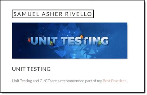 samuel asher rivello on linkedin unit testing for unity lnkd