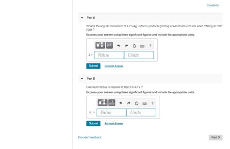 Solved Constants Part A What Is The Angular Momentum Of A Chegg