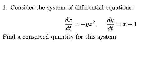 Solved Consider The System Of Differential Equations Chegg