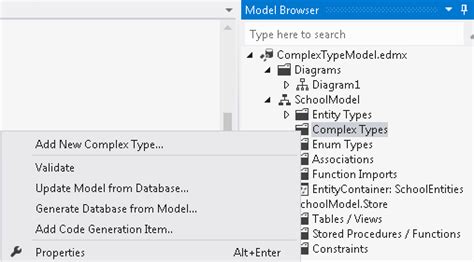 Complex Types Ef Designer Ef6 Microsoft Learn