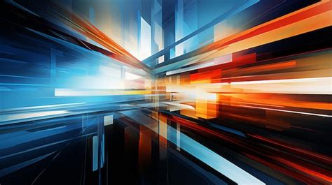 Premium Photo Abstract Blue And Orange Lines