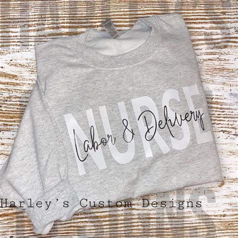 Custom Block Font Cursive Font Crewneck HarleysCustomDesigns