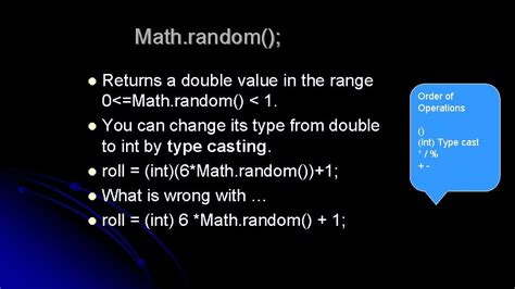 Ap Cs Random Numbers While Loop Learning Targets