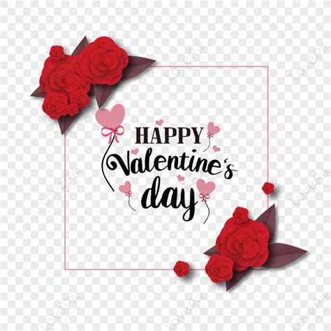 빨간 장미 일러스트 꽃 발렌타인 레이블경계삽화 Png 일러스트 무료 다운로드 Lovepik